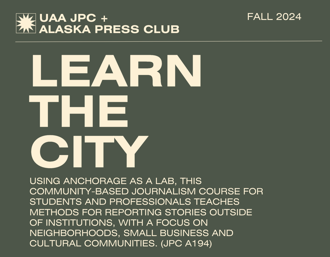 UAA Class: Community-based reporting using Anchorage as a lab - Julia O ...